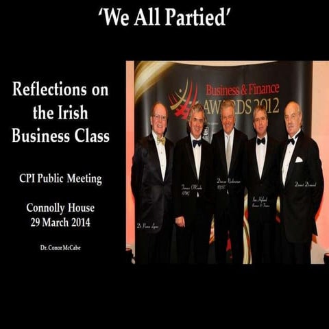 Reflections on the Irish Business Class - CPI Public Meeting, 29 March ...