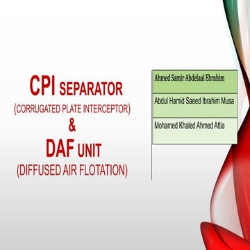 CORRUGATED PLATE INTERCEPTOR and DIFFUSED AIR FLOTATION .pptx