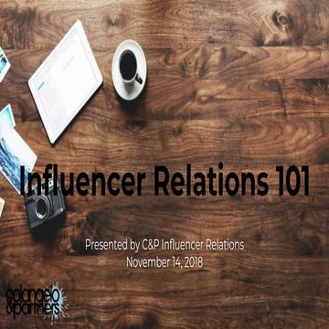 Influencer Relations 101 | PPTX | Social Networking | Internet