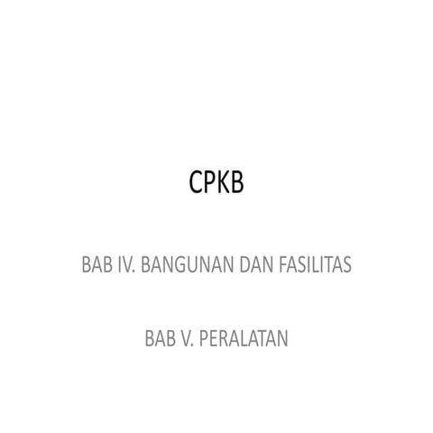 Cpkb bab iv dan v | PPTX