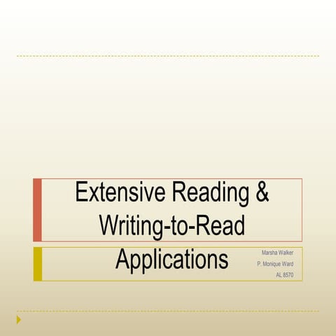 Reading and Writing Presentation | PPTX