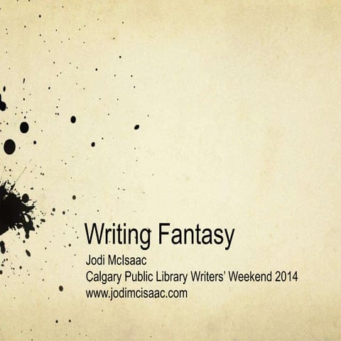 How to Write Fantasy | PPTX