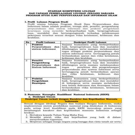 CPL Program Studi IPII | PDF