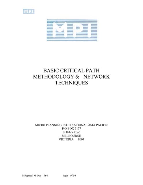 Critical path method | ODP