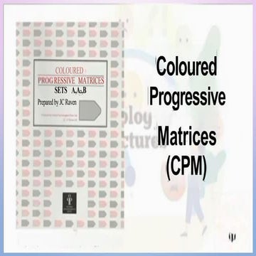 color progressive matrices - a presentation | PDF