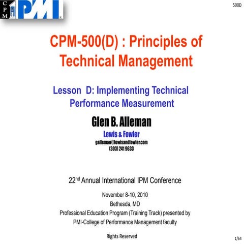 Cpm500 d _alleman__tpm jun 2010 lesson 3 (v2) | PDF