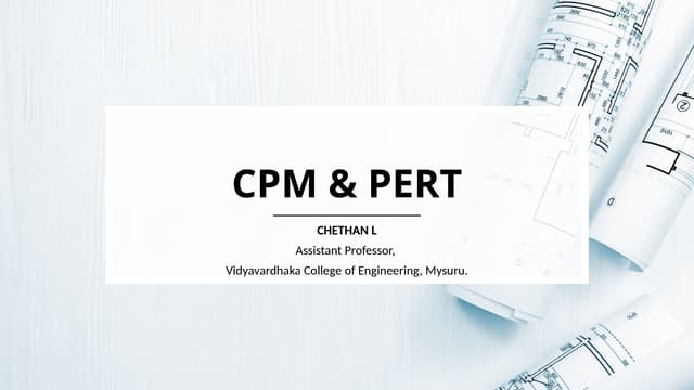 Project Management: NETWORK ANALYSIS - CPM and PERT | PPT