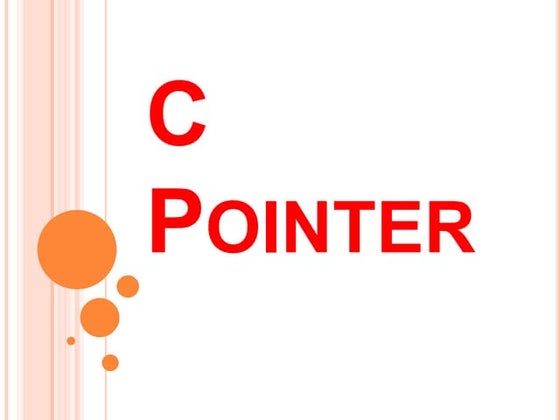 Pointers In C Programming Ppt 