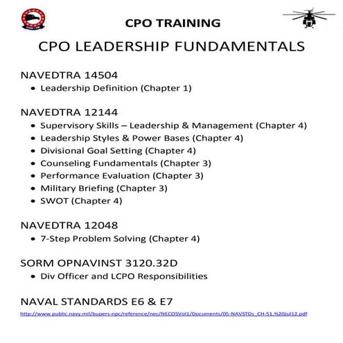 Leadership Fundamentals (Blackhawks Chiefs-In-Training) | PDF