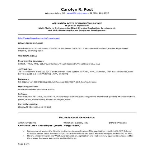 C Post Resume | PDF