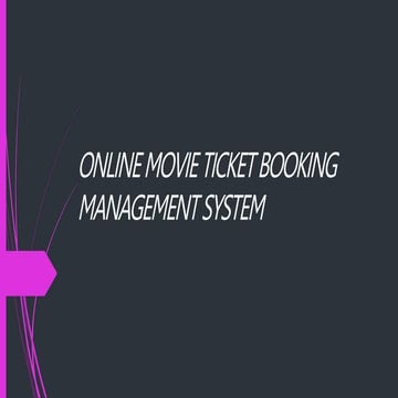 Online movie ticket booking system | PPTX