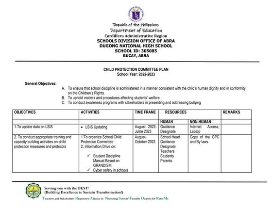 SCHOOL LEARNING CONTINUITY PLAN.docx | Education industry | Industries