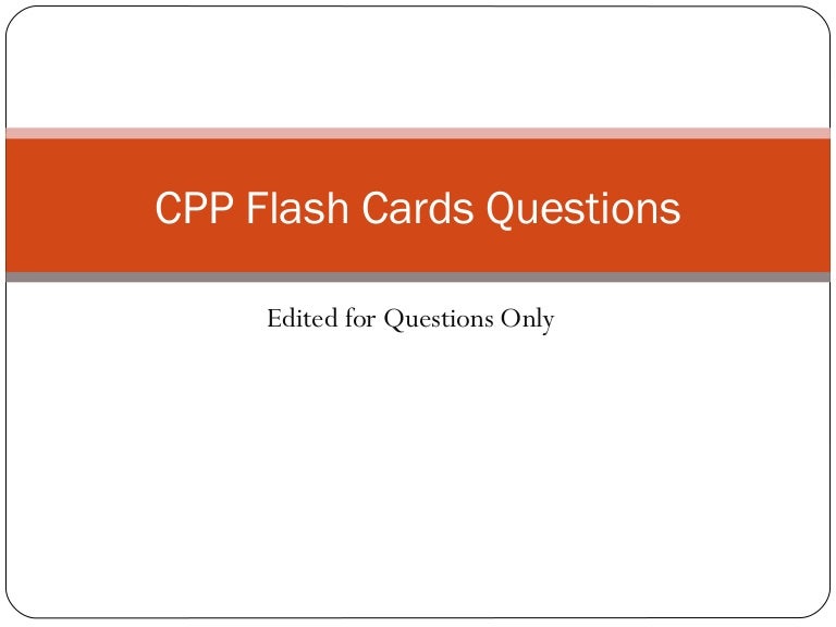 Cpp flash cards practice questions Cpp flash cards practice questions