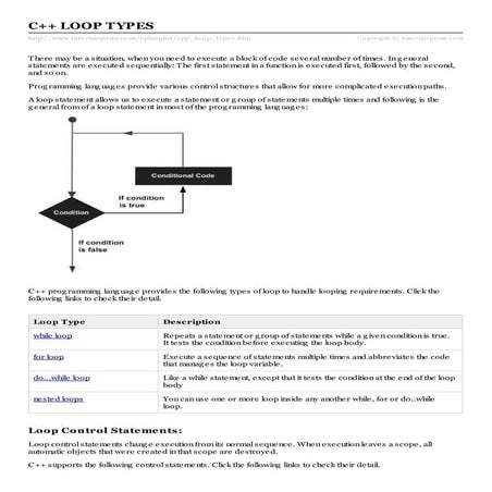 Cpp Loop Types Pdf Programming Languages Computing 8405