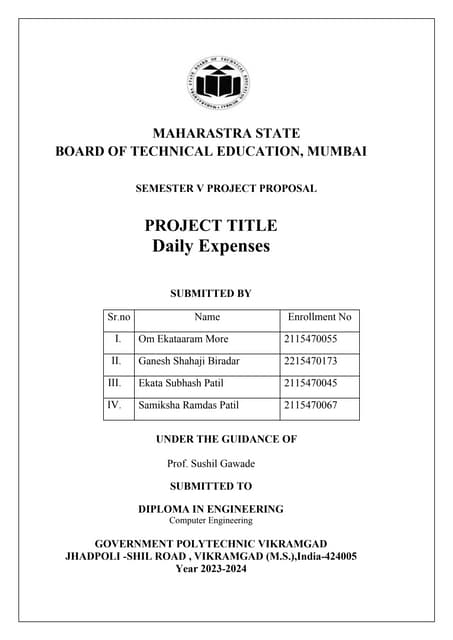 Daily Expense Tracker | PPTX