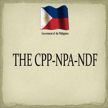 The CPP-NPA-NDF | PPTX
