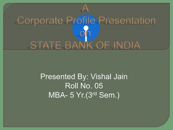 Presentation on state bank of india | PPTX