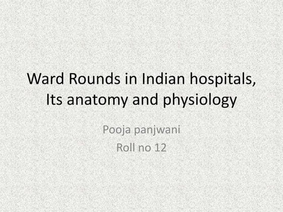 Nursing round | PPT
