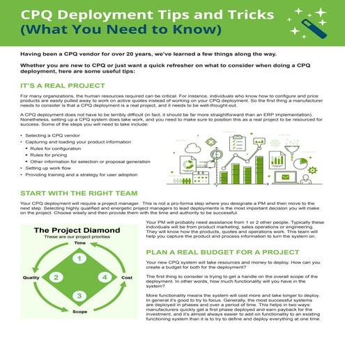 CPQ Deployment Tips & Tricks | PDF | Business | Business and Finance