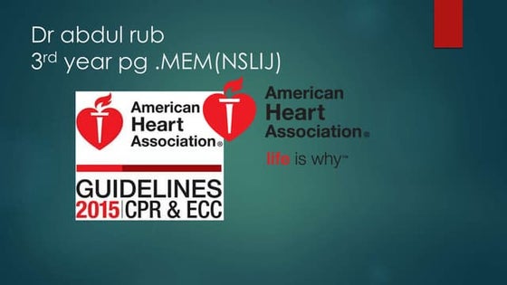 Cardiopulmonary resuscitation ppt | PPTX | First Aid | Injuries