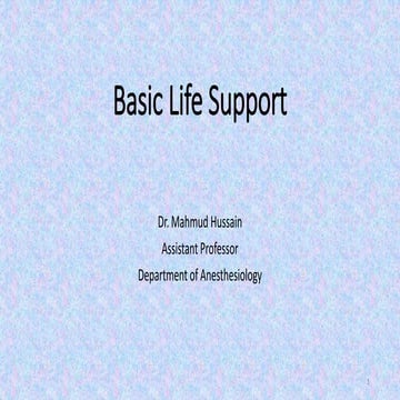 basic life support or CPR | PPT
