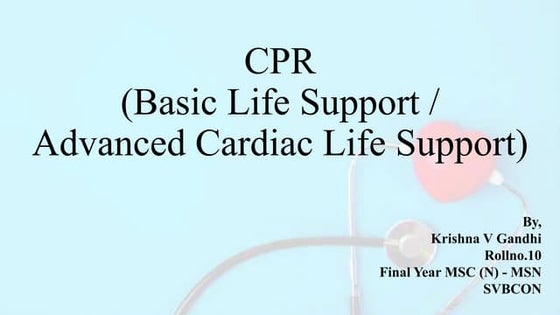 Cardio pulmonary resuscitation | PPTX | First Aid | Injuries