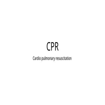 cpr.pptx life saving medicine emergency medicine | PPTX