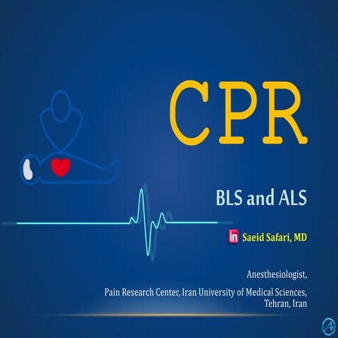 Cardiopulmonary Resuscitation (CPR- AHA 2015) | PPTX