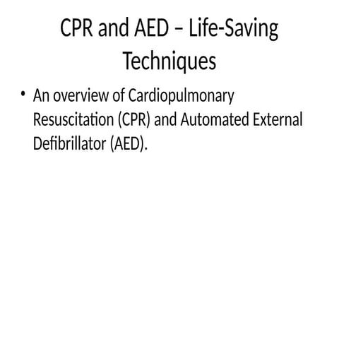 CPR_and_AED_Presentation BASIC INSTRUCTION | PPTX