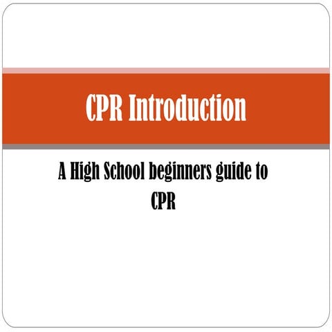 Cpr and first aid powerpoint | PPT