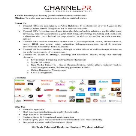 Channel PR Credentials | PDF