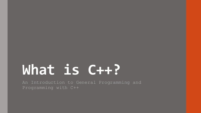 C++ Presentation