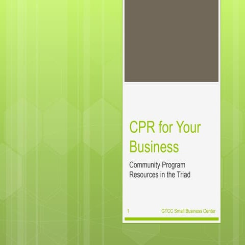 CPR for your Business | PPT