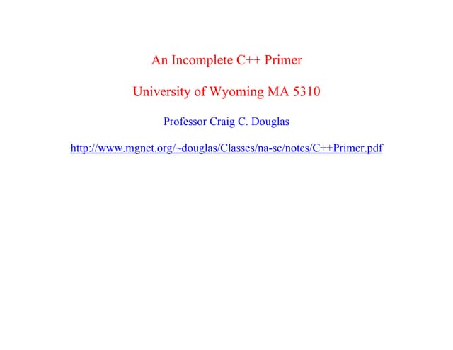 Cprimer Ppt