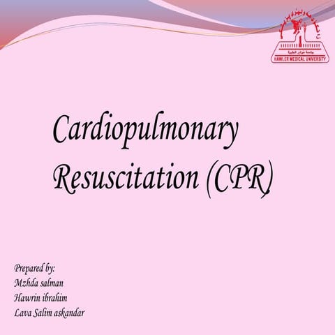 CPR (cardiopulmonary Resuscitation) 2015 | PPT