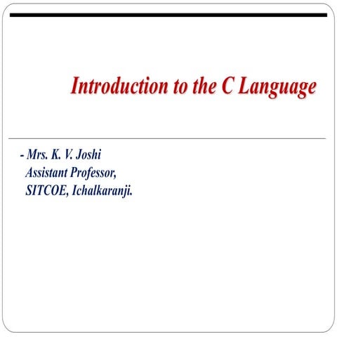C Prog Basicsppt 2930