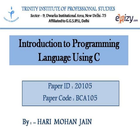 Programming Language using C- Mechanical Language | PPT