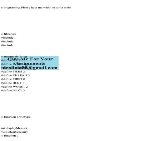 c programing.Please help me with the write code libr.pdf | Operating ...