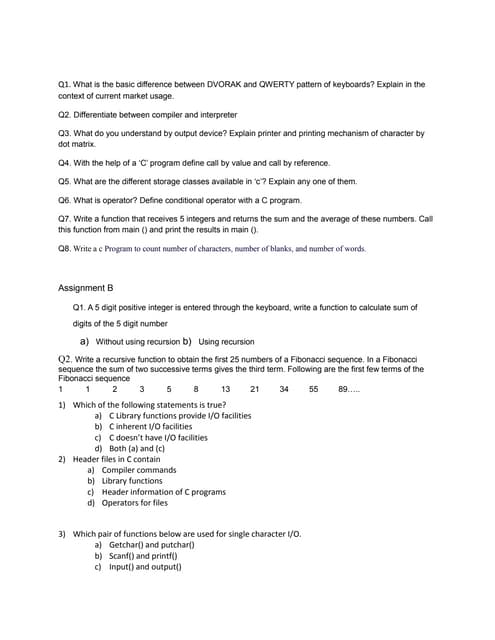 C Programming Doc Programming Languages Computing