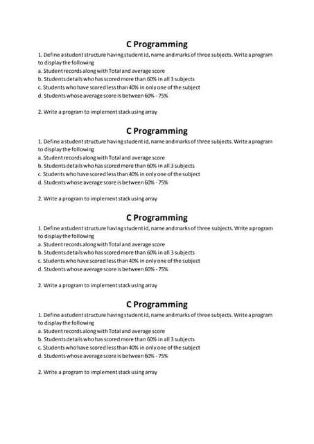 C Programming Pdf