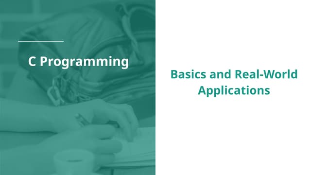 C-Programming-Language an overview.pptxx | PPTX