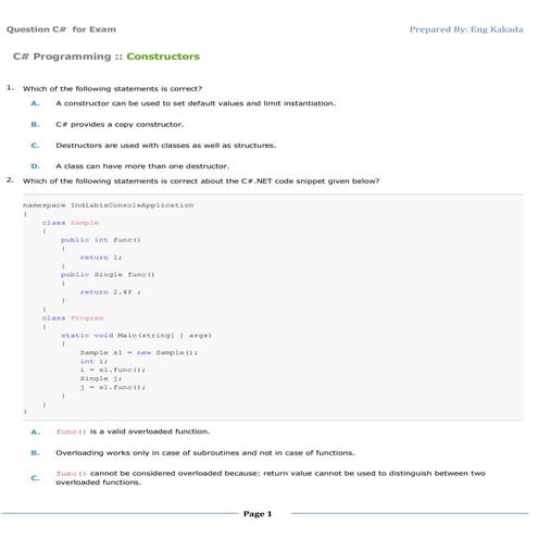 C Programming Constructors Pdf