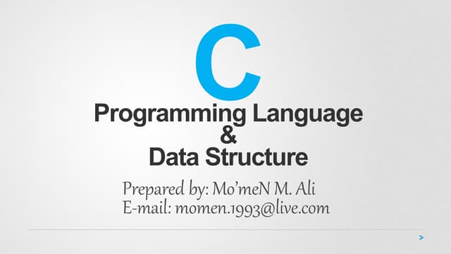 C Programming And Data Structure Arrays And Pointers Ppt 1922