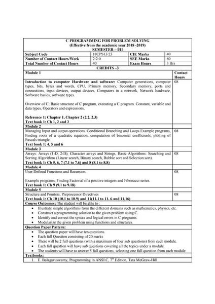 Ge3151 Problem Solving And Python Programming Syllabus 7780