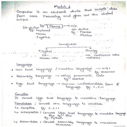 C Programming Module 1 Pdf
