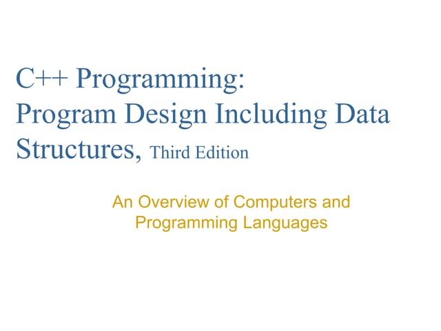 C Programming Program Design Including Data Structures Ppt Programming Languages Computing