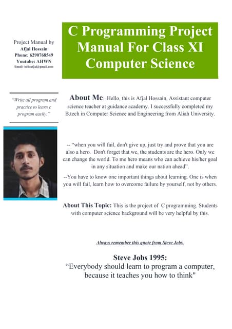 C programming project | PDF C programming project | PDF