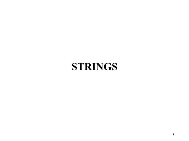 Cprogramming Stringspptx 5318