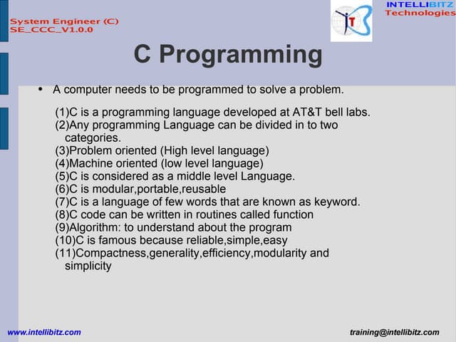 CProgrammingTutorial | PPT CProgrammingTutorial | PPT