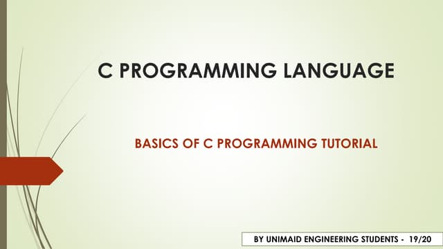 C Programming Language Tutorial For Beginerspdf